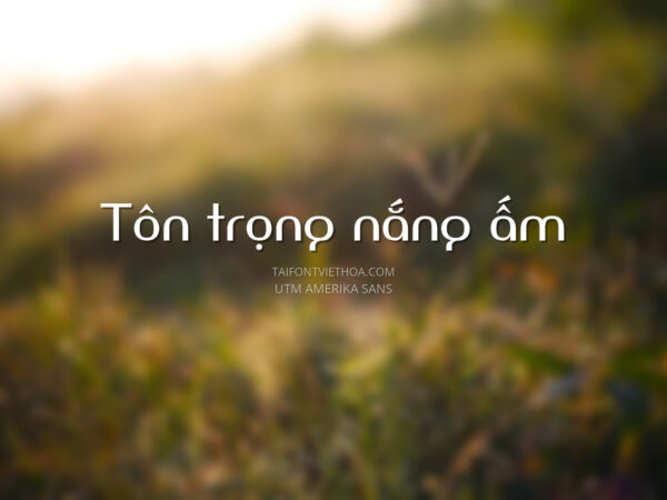 Font việt hóa UTM Amerika Sans tải miễn phí | Tải Font Việt Hóa